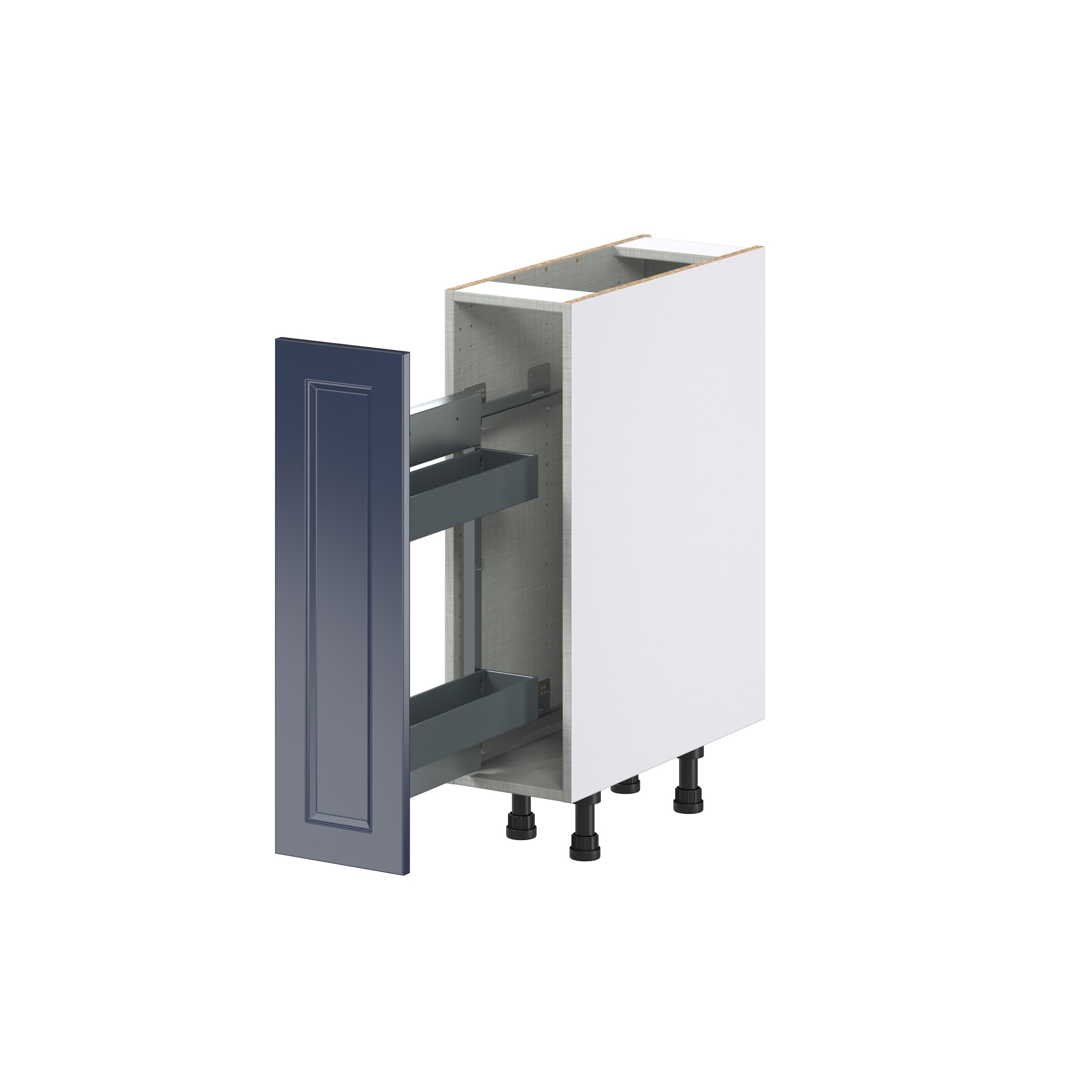 Camellia Painted Midnight Blue Recessed Assembled Full High Door with ...