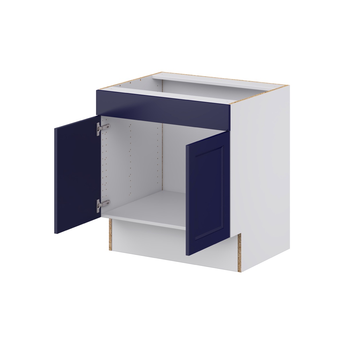 Camellia Painted Midnight Blue Recessed Assembled 36 in. W x 32.5 in. H ...