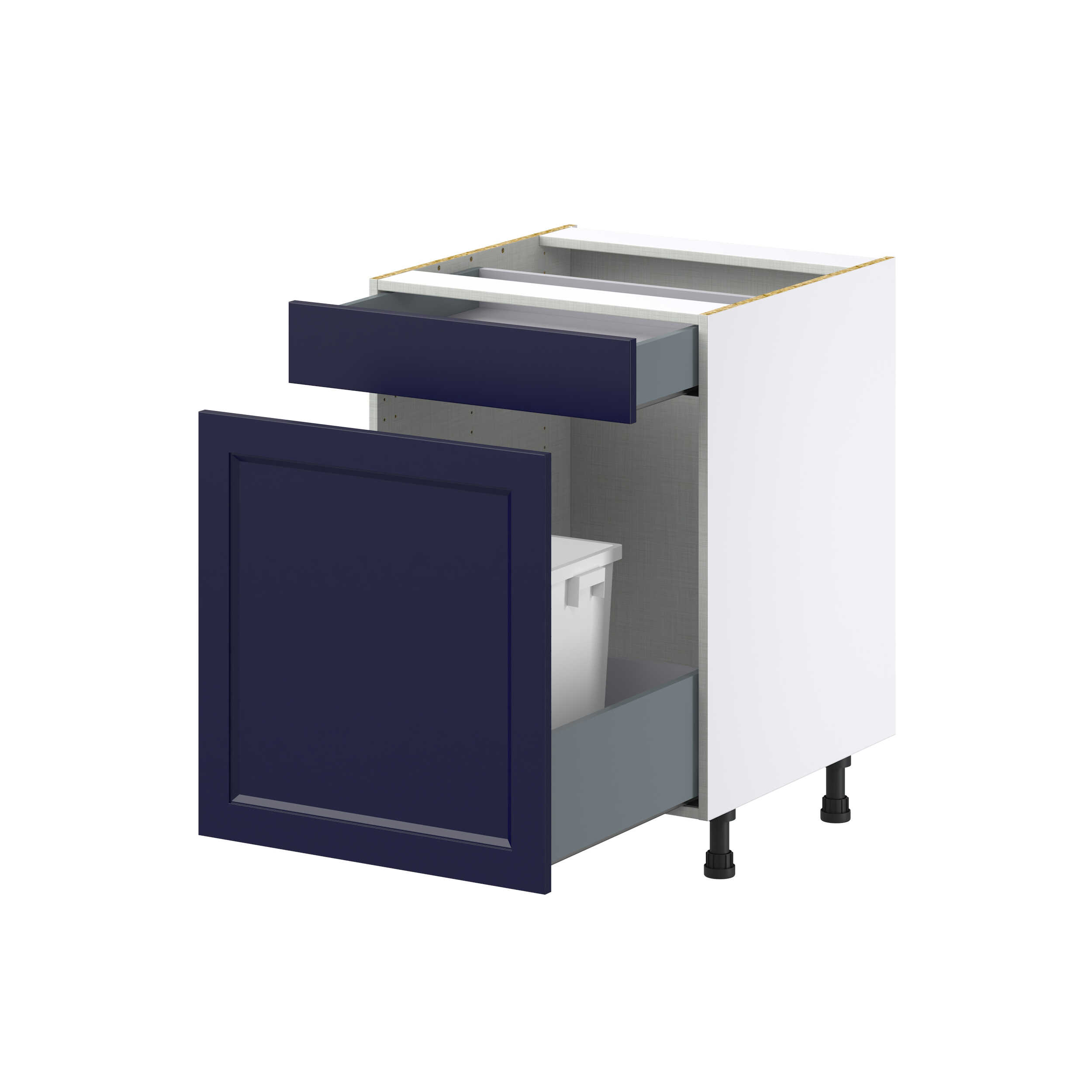 Camellia Painted Midnight Blue Recessed Assembled Full High Door with ...
