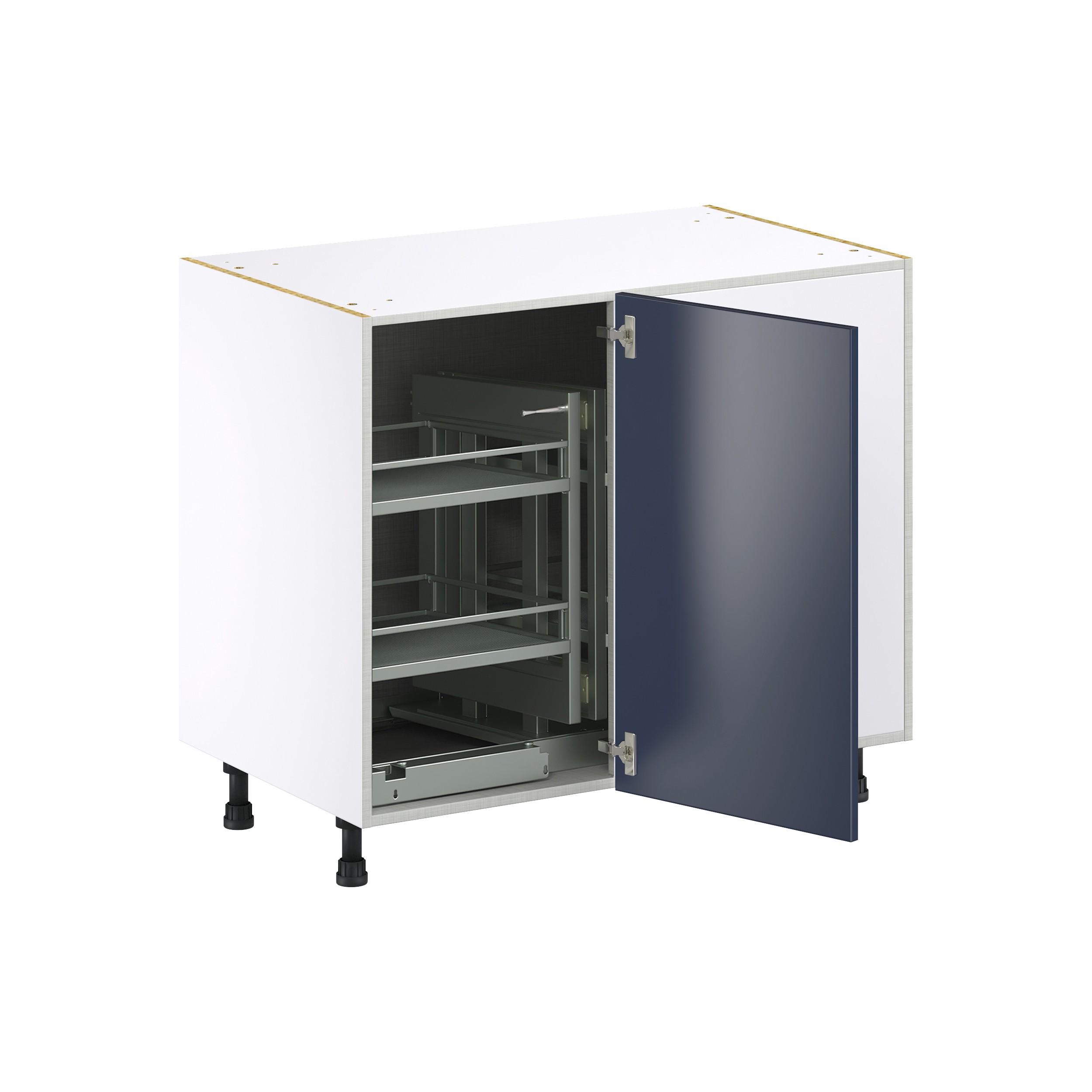 Camellia Painted Midnight Blue Recessed Assembled Premium Left Pullout ...