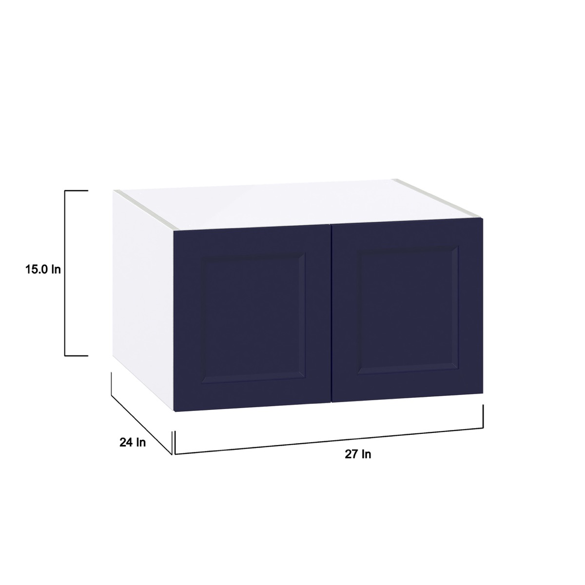 Camellia Painted Midnight Blue Recessed Assembled Deep Wall Bridge ...