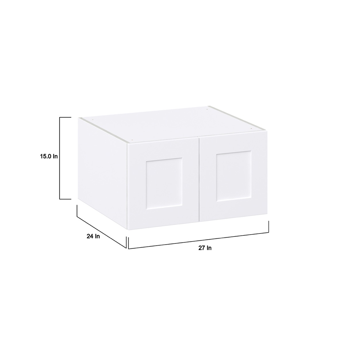 Jasmine Painted Warm White Shaker Assembled Deep Wall Bridge Cabinet ...