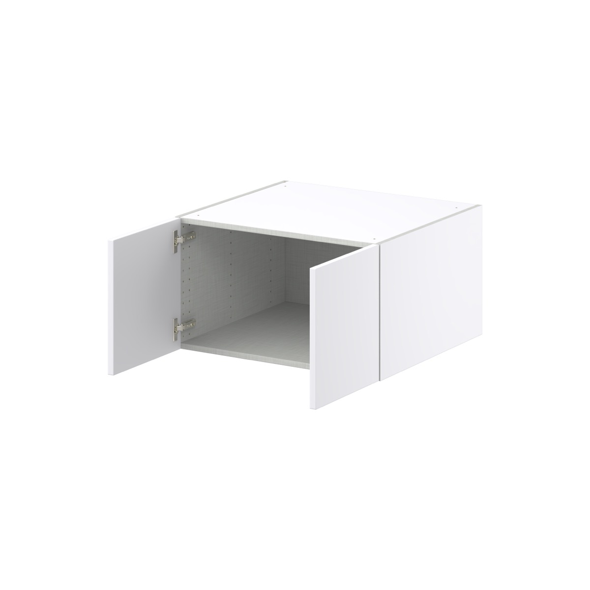 Lily Bright White Slab Assembled Deep Wall Bridge Cabinet (36 in. W X ...