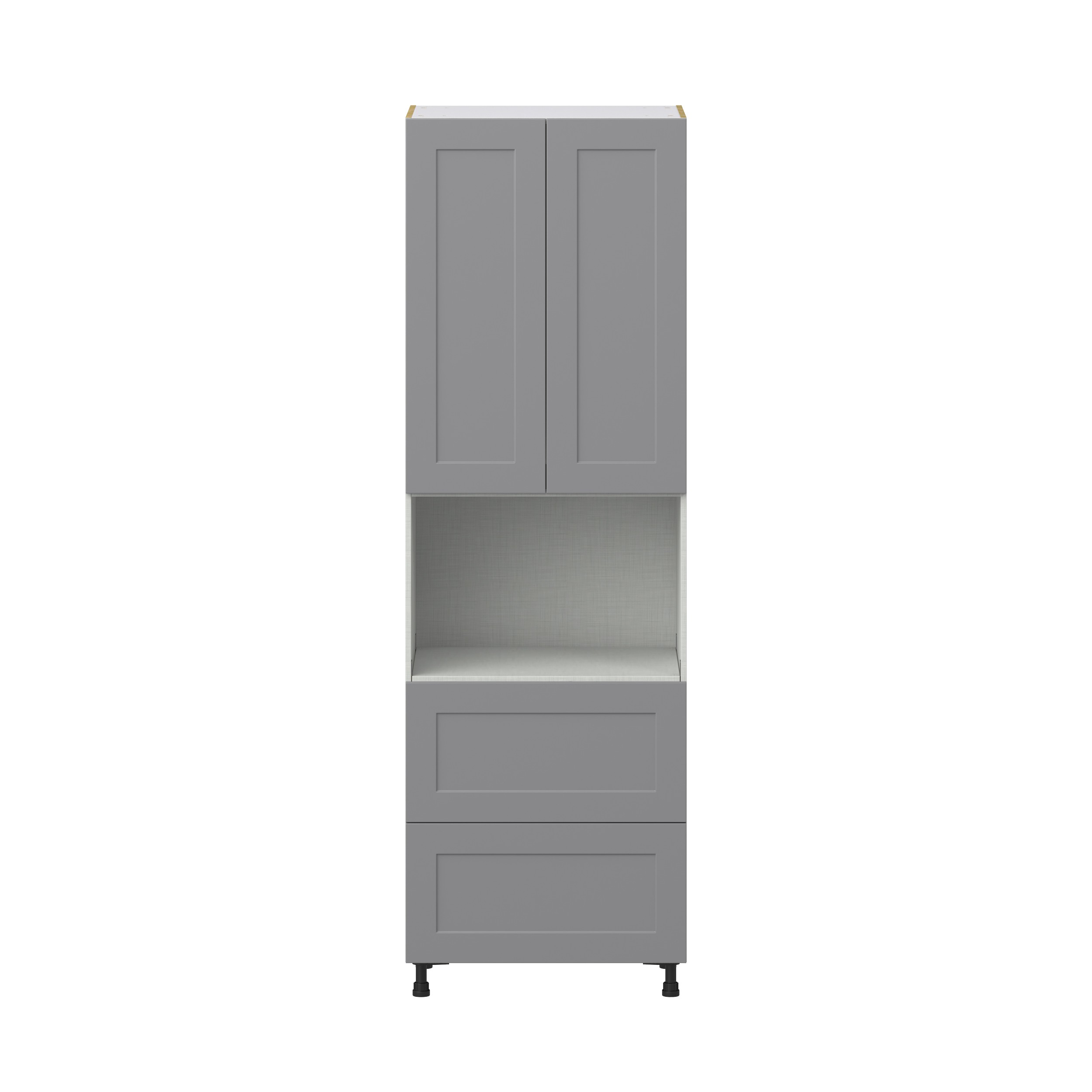 Willow Painted Slate Gray Shaker Assembled Pantry Cabinet with 2 Inner ...
