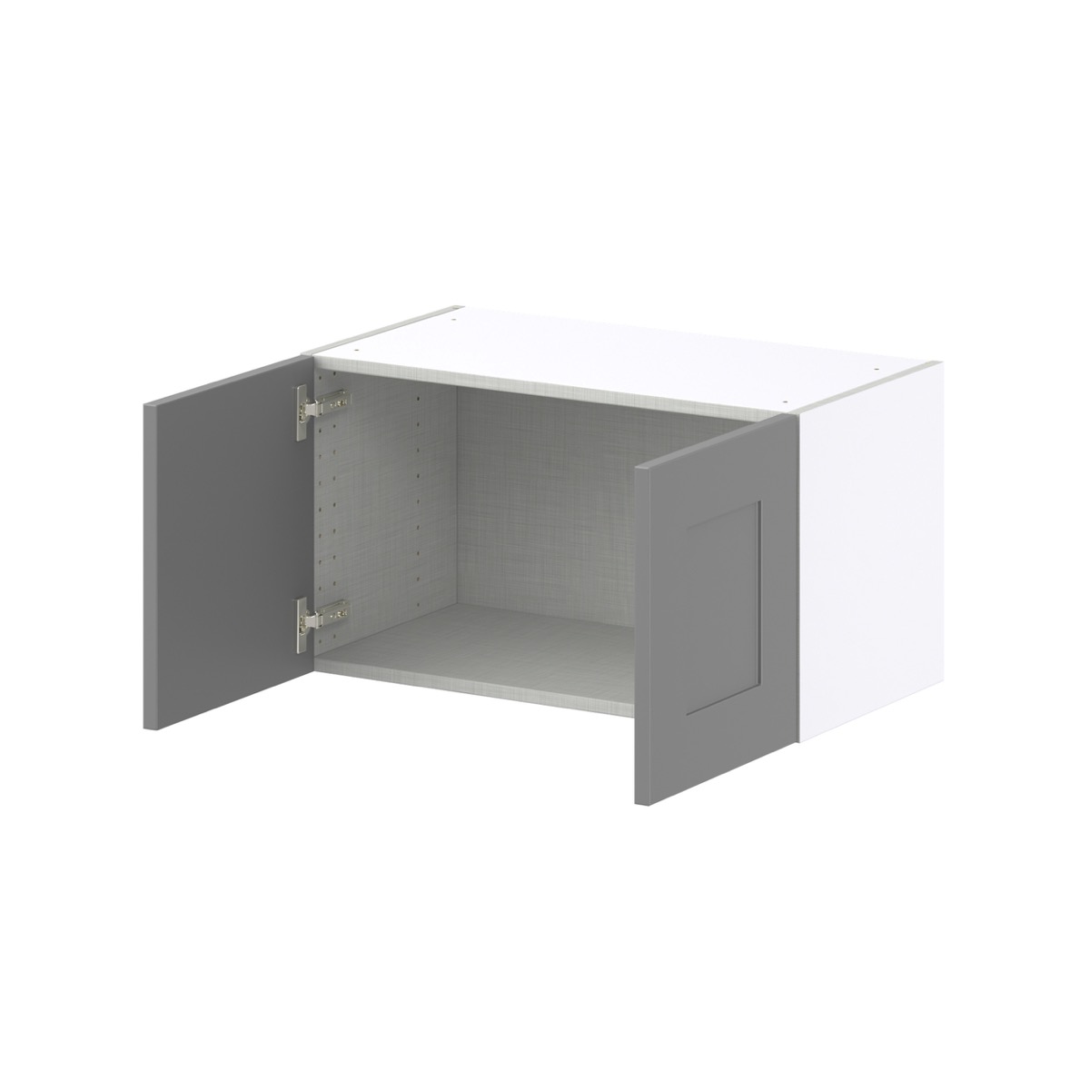 Willow Painted Slate Gray Shaker Assembled Wall Bridge Cabinet (36 in ...