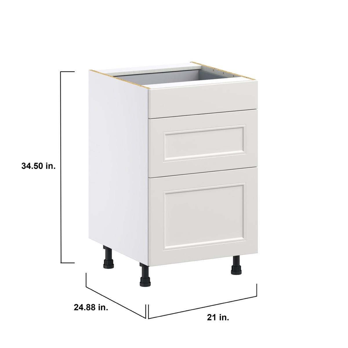 Wisteria Painted Light Gray Recessed Assembled Sink Base Cabinet with ...