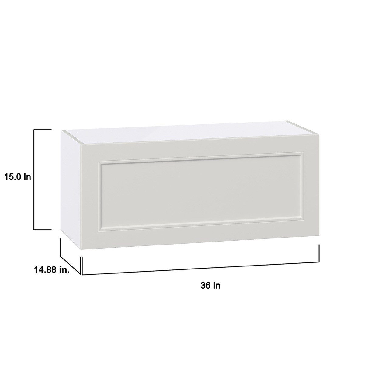 Wisteria Painted Light Gray Recessed Assembled Deep Wall Bridge Cabinet ...