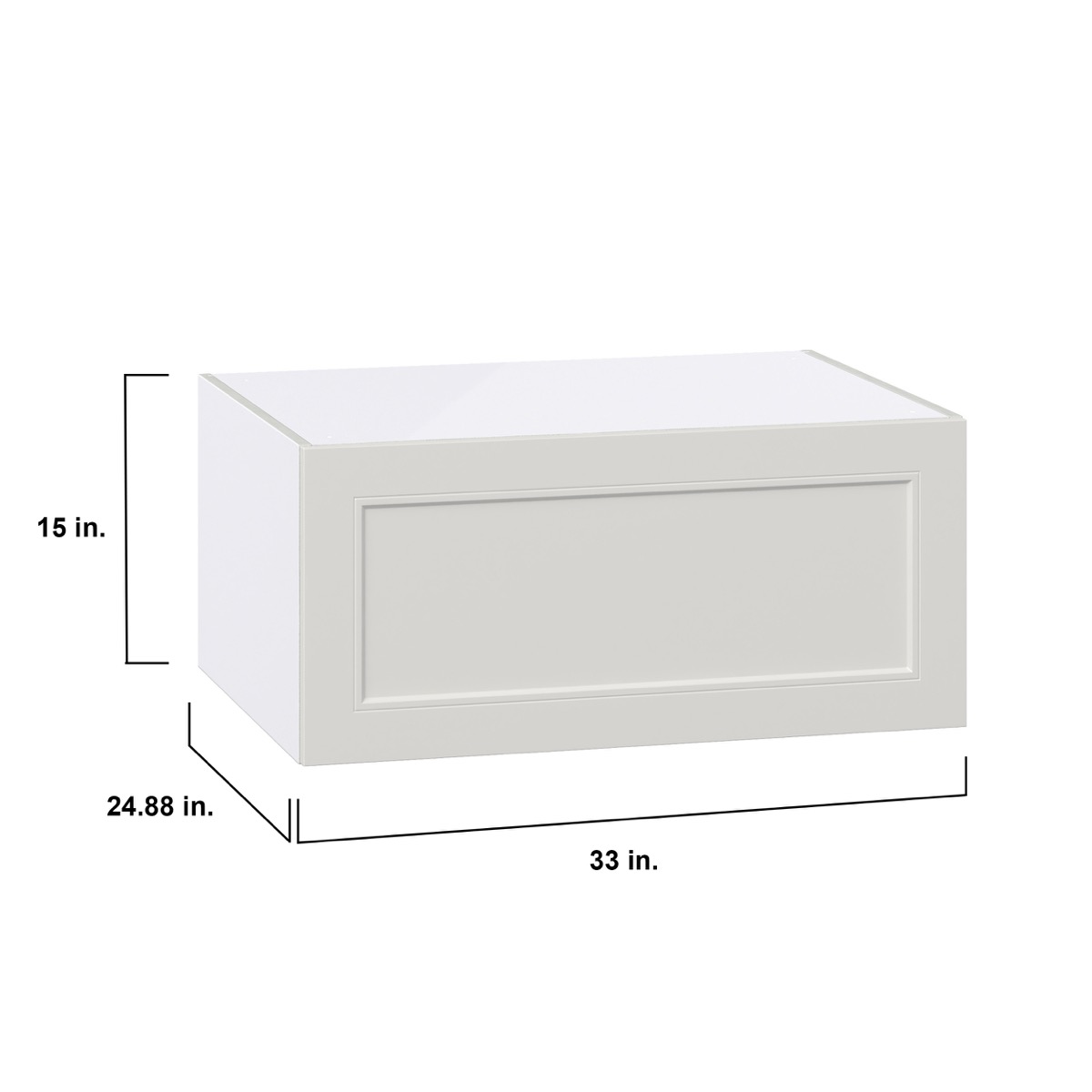 Wisteria Painted Light Gray Recessed Assembled Deep Wall Bridge Cabinet ...